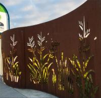 China Rusted Red Corten Steel Privacy Screen Panel Outdoor 1800x900mm for sale