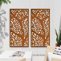 China Laser Cut Corten Steel Decorative Panels 1200mm x 600mm Outdoor Wall Art for sale