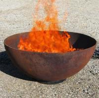 China Corten Steel Outdoor Fire Pit Dia 600mm 800mm Rusty Metal Wood Fire Bowl for sale