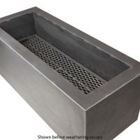 China Freestanding Square Corten Steel Fire Pit 2-4mm Thickness Outdoor Warming for sale