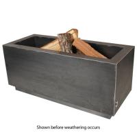 China Freestanding Square Corten Steel Fire Pit 2-4mm Thickness Outdoor Warming for sale