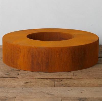 China Corten Steel Wood Burning Fire Pit 35.4 Inch Round Outdoor Heater for Fire Table for sale