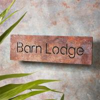 China Corten Steel Wall Art Barn Sign House Number 1.5mm Thickness Custom Size for sale