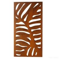 China Laser Cut 2.0-3.0mm Corten Steel Decorative Wall Panels Privacy Screen Custom for sale