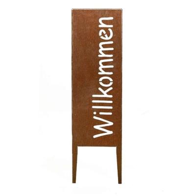China Corten Steel Metal Garden Ornaments Panel Stele for sale