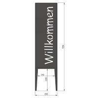 China Corten Steel Metal Garden Ornaments Panel Stele for sale