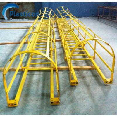 China Yellow Pultruded FRP Composites For Stairs Walkway Fence for sale