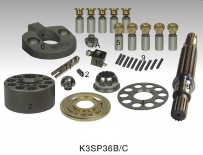 China Hydraulic piston pump parts/repair parts Kawasaki K3SP36B/C Swash plate and valve plate for sale