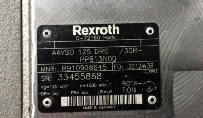 China Rexroth R910998645 A4VSO125 DRG /30R- PPB13N00 Hydraulic Piston Pumps/Variable pump for sale