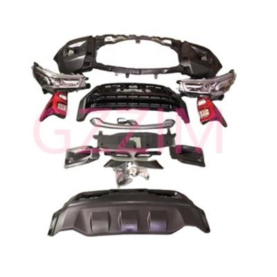 China Toyota Revo 2016-2020 Hilux To 2022 Rocco Front And Rear Bodykit Full Set Kits Black Plastic for sale