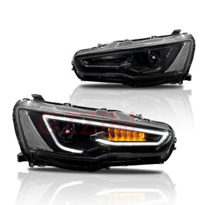 China Auto Parts ABS Plastic LED Front Light Parts Head Lamp For Mitsubishi Lancer 2008-2018 for sale