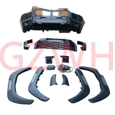 China Toyota Hilux 2021 Plastic Front Rear Bumper Grille Full Sets Body Kit Black/Custom Color for sale