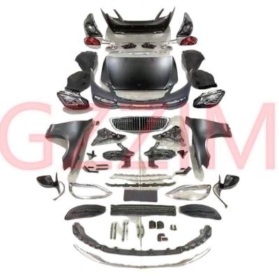 China W221 Upgrade To W222 Maybach Bodykit Front Rear Bumper Grille Hood Body Kits for sale