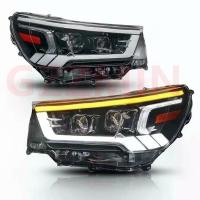 China Plastic Black Car LED Headlight For Toyota HILUX REVO ROCCO for sale