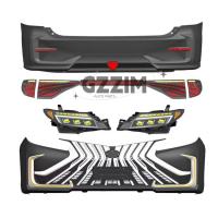 China Body Kit For Toyota Previa Front Rear Bumper With Head Light Tail Light Black/White for sale