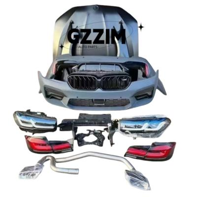 China BMW Upgrade Parts Full Sets of Plastic Bumpers Hood Fender Light for F18 Upgrade To G38 Style for sale