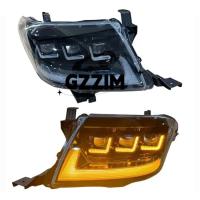 China Toyota VIGO Hilux 2012-2014 LED Headlight Assembly New Condition 4 Lens Front Lights with Daytime Running Lights for sale