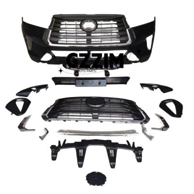 China Toyota Innova 2016 Upgrade To 2021 Plastic Front Bumper Grille Full Sets Bodykit Upgrade Parts for sale