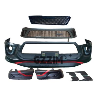 China Toyota Hilux Revo 2015 Trd Plastic Front Bumper Grille Full Sets Bodykit Upgrade Parts for sale