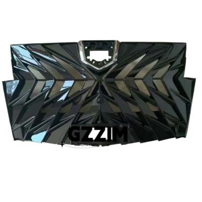 China Modified Car Front Bumper Grille Auto Grille Auto Parts Car Grille ABS Plastic Black Gold Version Front Grille for Alphard 2018 for sale