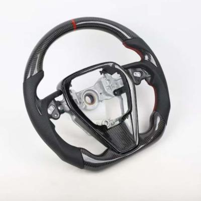 China New Product Wholesale Carbon Fibre Perforated Leather Steering Wheel for Toyota Camry for sale