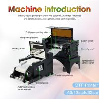 China 140KG Mini A2 17'' PET Film DTF Printer 42cm For T-Shirt With Two Epson Xp600 Printhead for sale