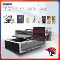 China Flatbed Scanner Type Andemes Uv Flatpanel Printer 6090 Size Three I3200 Print Head 3D Relief Phone Case Acrylic Metal Cup Card Printer for sale