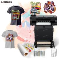 China 600mm Semi-Automatic T-Shirt Logo Printing Machine with Stainless Steel I3200 Print Head All-in-One DTF Inkjet Printer for sale