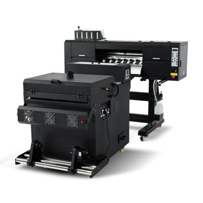 China 24Inch Dual I3200 Head Dtf Printing T-shirt Printing Machine Set with Powder Shaking Machine Plate Type Roll-to-Roll Printer for sale