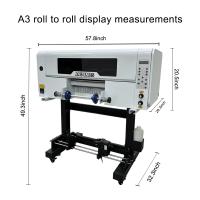 China CE/UKCA/ROHS Certified A3 UV DTF Sticker Printer with Eps Xp600 Dual Printhead 30cm Uv Dtf Film t Shirt Printing Machine for sale
