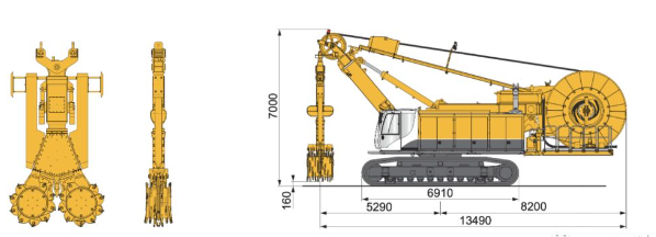 CSM method for water mud milling mixing wall