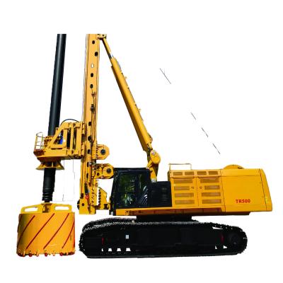 China Depth 130m large diameter 4m Rotary Drilling Rig For Construction work TR500D mounted on original CAT base for sale
