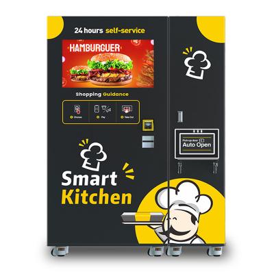 China Hot And Cold Fresh Meal Hamburger Vending Machine Automatic Floor Standing for sale