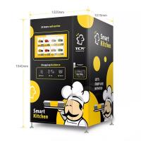 China 160pcs Capacity Food Vending Machine Carts With Microwave  3000W kiosk vending machine for sale