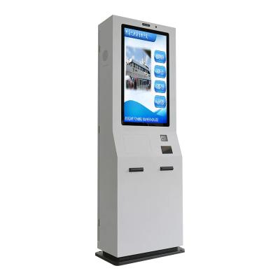 China Queue Ticketing Receipt Printer Self Payment Kiosk Card Dispenser Machine 32 Inch Touch Screen for sale