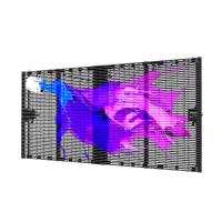 China High Brightness 3000cd 4000cd Transparent Glass LED Screen For Building for sale