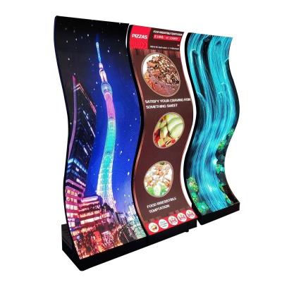 China Curved P3.07mm Flexible Led Video Display Arbitrarily Shaped for sale