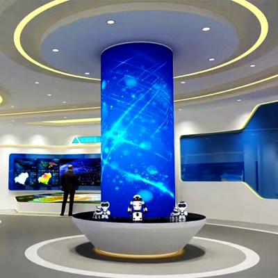 China Cylindrical Flexible Outdoor LED Display Screen For Special Shapes for sale