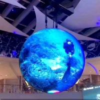 China P3mm 800cd Spherical Creative LED Display Screen 14bit Grayscale 1.5m Diameter for sale