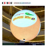 China P3mm 1m Diameter LED Sphere Display 360° View Magnetic Attraction 600cd for sale