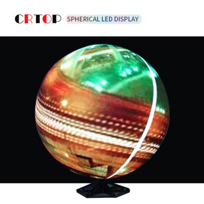 China P4mm 2.5m Diameter Spherical LED Ball Screen 14bit Grayscale 1500cd 360 Degree View for sale