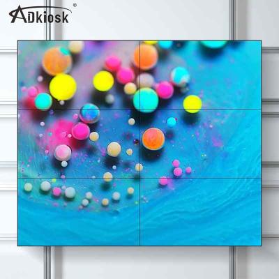 China 1.8mm Bezel 49Inch LCD Video Wall Display Digital Screen 500 cdm Brightness 2x3 for sale