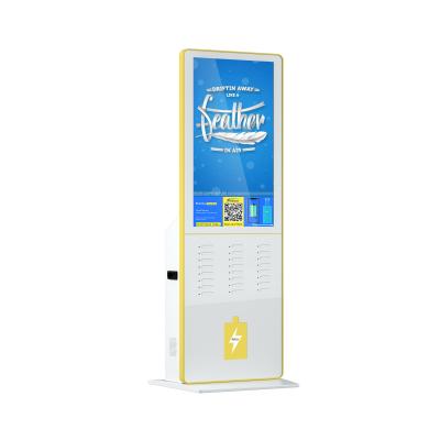 China 24 Slots Advertising Phone Charging Kiosk 5000mah with 1200:1 Screen for sale