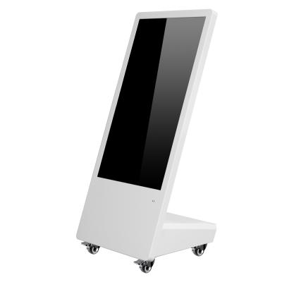 China Movable LCD Advertising Digital Signage 32inch Totem With Universal Wheels for sale