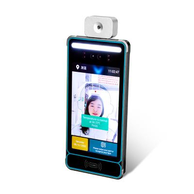 China IPS All In One Face Recognition Terminal Scan Thermometer 8inch 140°F Access Control for sale