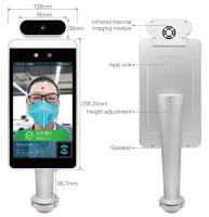 China Wall Mounted Face Recognition Thermal Camera IP65 Waterproof 128mm Width for sale