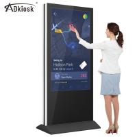 China 55inch double-sided display advertising player floor standing digital signage for sale