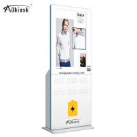 China LiPo Battery LCD Charging Kiosk 5000mah Power Bank ABS With 24 Slots for sale