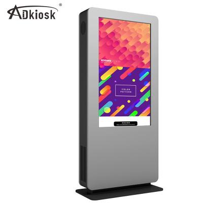 China LVDS 3500cd/m2 Outdoor Lcd Advertising Display 55 Inch Free Standing Kiosk for sale