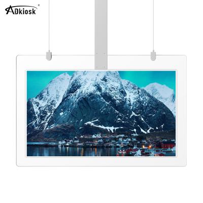 China Super Slim Floor Standing Digital Signage OLED Two Sided Display Transparent 43Inch for sale